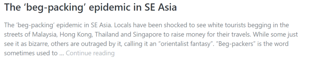 Begpacking and Begpackers – The 2020 Problem – Digital Nomads India